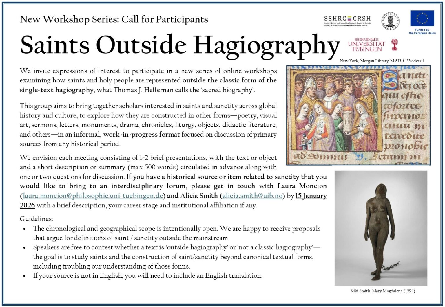 CfP: Saints Outside Hagiography – Oxford Medieval Studies